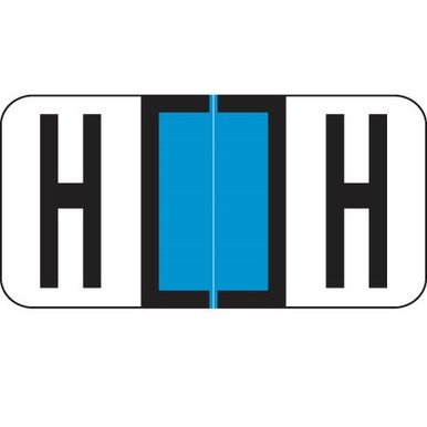 Reynolds & Reynolds Alphabetic Color-Code Labels, Letter H, Lt Blue ...