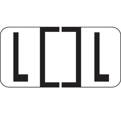 Reynolds & Reynolds Alphabetic Color-Code Labels, Letter L, White, 500 ...