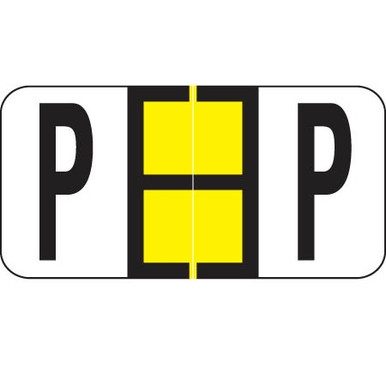 Reynolds & Reynolds Alphabetic Color-Code Labels, Letter P, Yellow, 500 ...