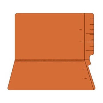 End Tab File Folders, Legal Size, Orange, 14 Point Stock, 50/Box