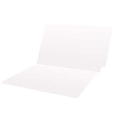 End Tab File Folders, Legal Size, White, 14 Point Stock, 50/Box