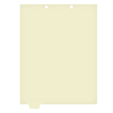 Writable Blank Chart Dividers, Bottom Tab, Position 2, Manila, 100 Sheets
