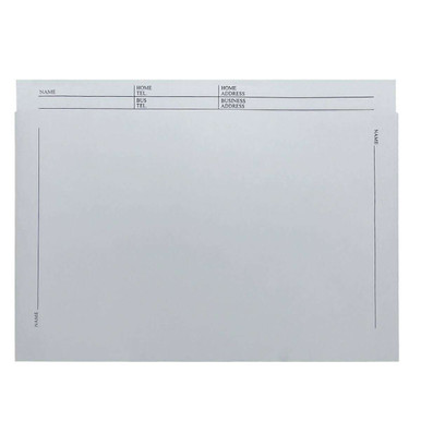 Colored Border File Jackets, Letter Size, White, 100/Box (S-09656-WHT)