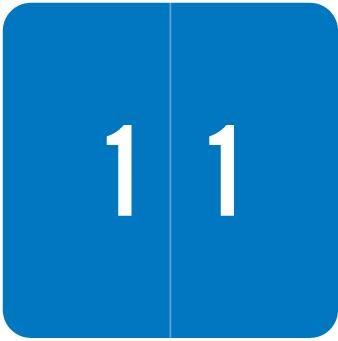 Smead Numeric Labels, DCC-Series, 1 1/2 H x 1 1/2 W, Number 1, Blue ...