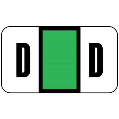 Safeguard Alpha Labels, 514-Series, Letter D, Lt Green, 500/Roll (SGAM-D)
