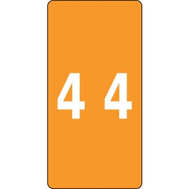 Smead Numeric Labels, LCC-Series, 2 H x 1 W, Number 4, Orange, 250/RL ...