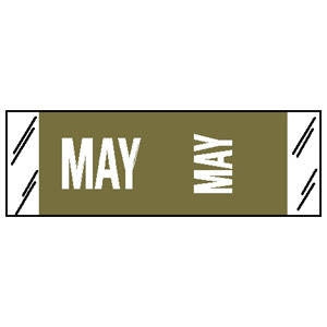 Col'R'Tab Month Labels, 11880-Series, 1/2 H x 1 1/2 W, May, Gold, 100 ...
