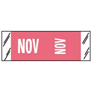 Col'R'Tab Month Labels, 11880-Series, 1/2 H x 1 1/2 W, November, Pink ...