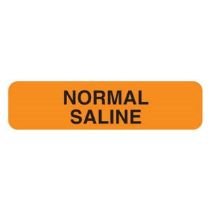 Normal Saline Syringe Label, 5/16 H x 1-1/4 W, 760/Roll