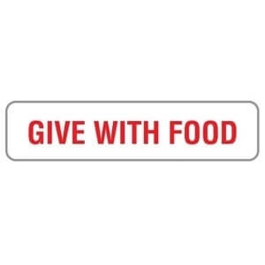 Veterinary Medication Labels, 'Give With Food', 500/Roll