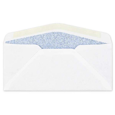 #9 Regular Envelopes (3-7/8 x 8-7/8) 24lb White, Blue Security Tint 500/BX