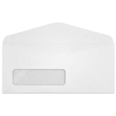 #10 Window Envelopes (4 1/8 x 9 1/2) 24lb White, Window H, 500/Box (W3102)