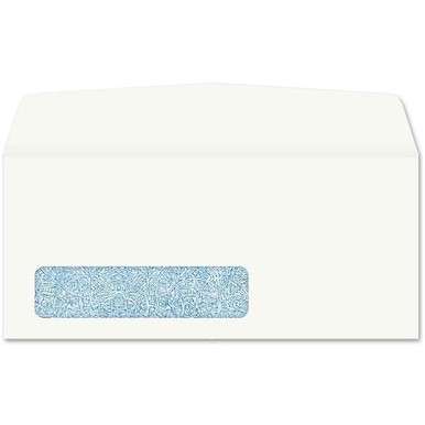 #10 Side Seam Window Envelopes (4 1/8 x 9 1/2) 24 White, Blue Security ...