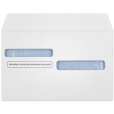 W-2/1099 IRS Envelopes for Laser Two-Wide Forms, 5-5/8 x 9, 24lb, 500/Box
