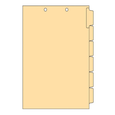 Blank Chart Dividers - Legal Size, Side Tab (Writable), 1/6-Cut