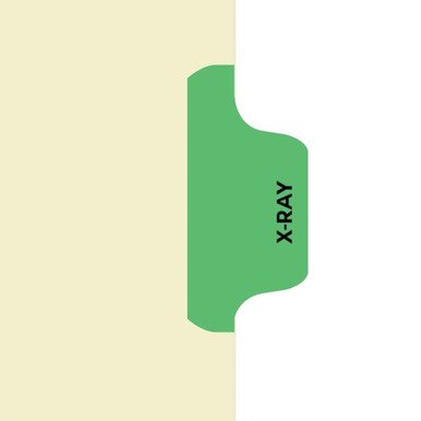 X-Ray Chart Dividers - Side Tab, Position 4, Light Green (50/Box)