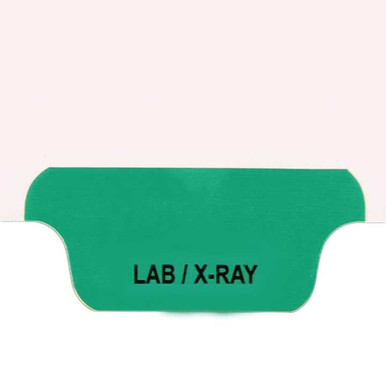 Lab Reports Chart Dividers - Bottom Tab, Position 3, Green (50/Box)