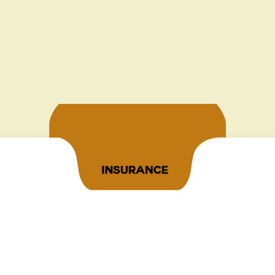 Insurance Chart Dividers - Bottom Tab, Position 5, Brown (25/Pack)