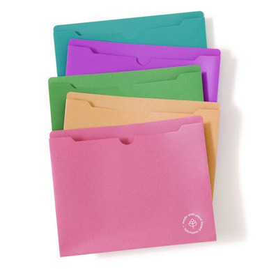 U-Eco Expanding File Jackets, Letter Size, 1" Expansion, Assorted ...