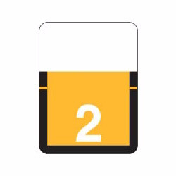 Tab Products Numeric Labels, 1306-Series, Top Tab, Number 2, Light ...