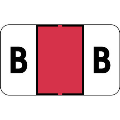 Control-O-Fax Alphabetical Labels, 15/16 H x 1-5/8 W, Letter B, Red ...