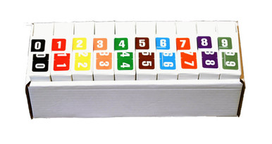 Full Set of Digi Color Numeric Labels - Numbers 0-9, Assorted Colors ...