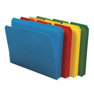 Smead Poly File Folders – Letter Size, 1/3-Cut Tabs