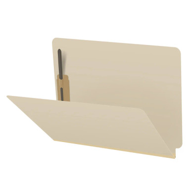 Manila End Tab Folders with Fasteners, Letter Size, 2" Expansion