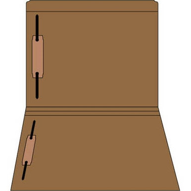 Brown Straight-Cut File Folders 2 Fasteners Reinforced Tab 50/Box