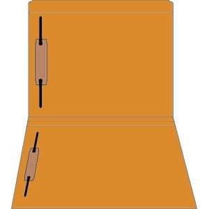 Orange Straight-Cut File Folders 2 Fasteners Reinforced Tab 50/Box