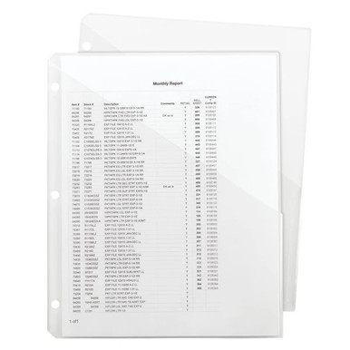 Smead Poly Slash File Jackets, 3-Hole Punched, Clear, 5 Pack (89506)