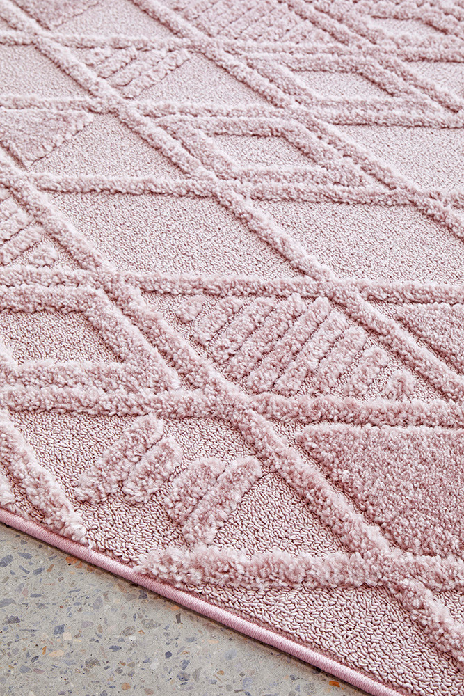 Sato Pink Diamond Rug - Rugs Express