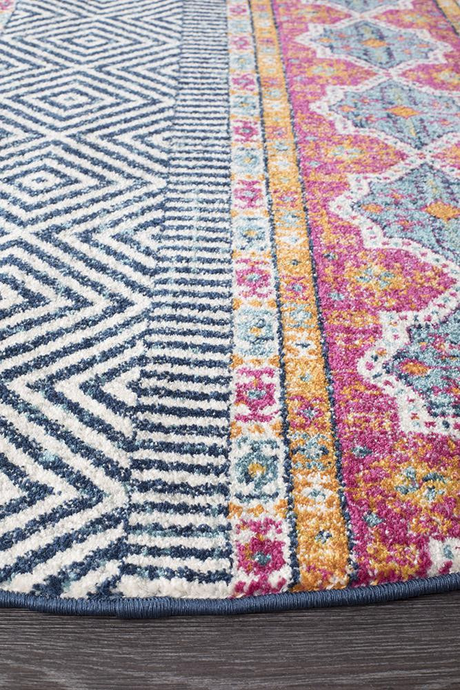 Avoca 455 Multi Wash Round Rug - Rugs Express