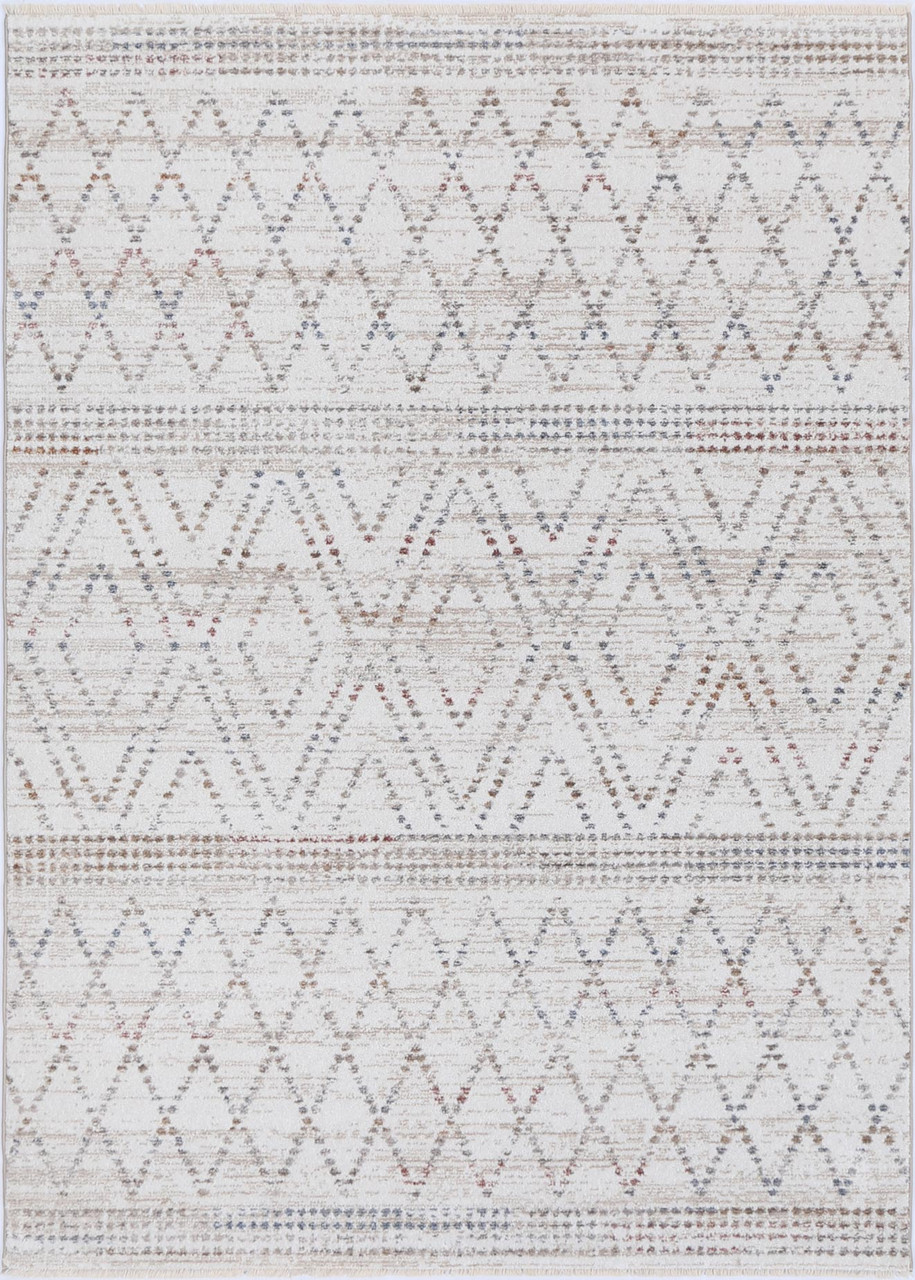 Ora Beige Geometric Rug - Rugs Express