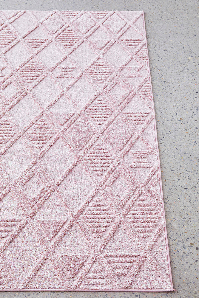 Sato Pink Diamond Rug - Rugs Express