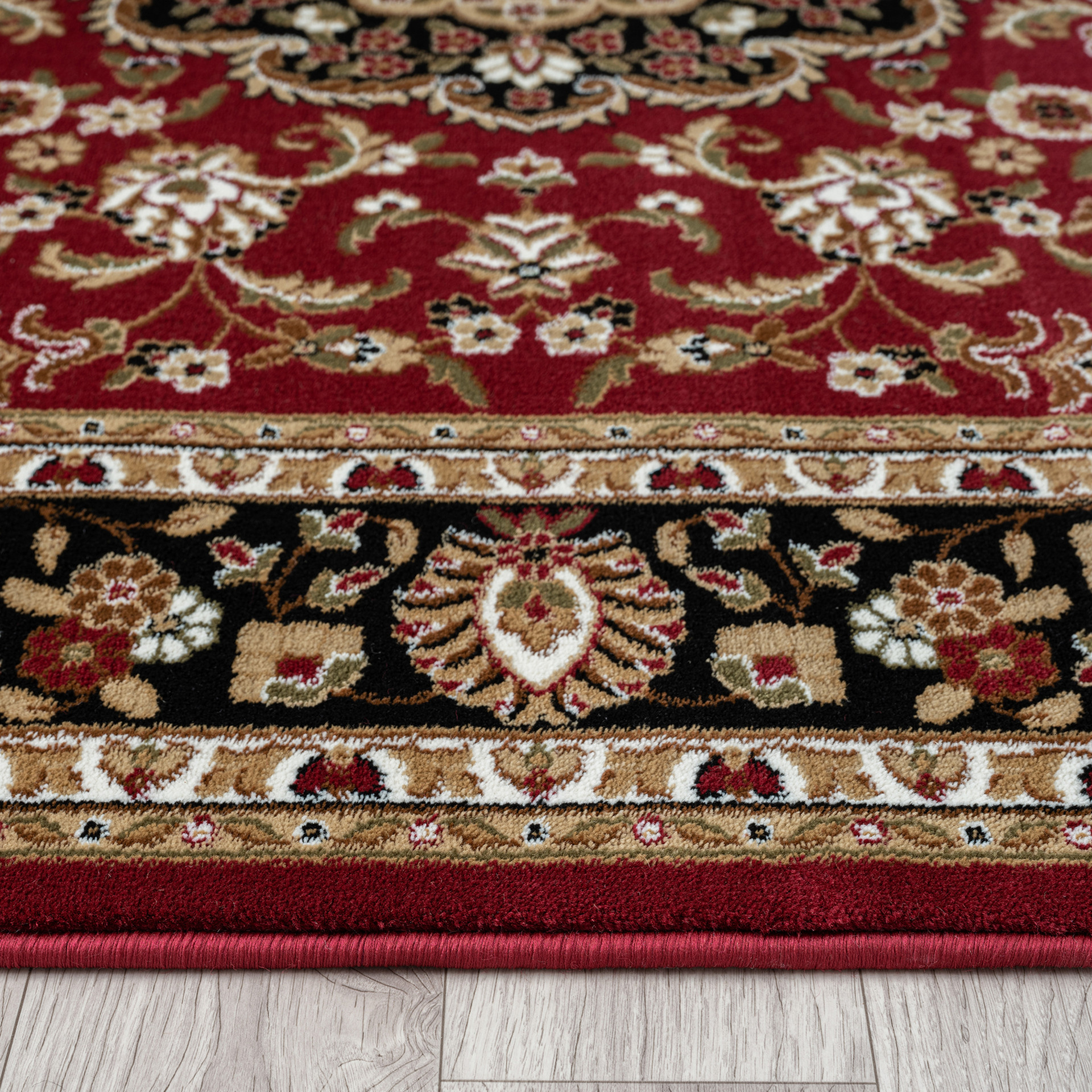 Mayfair Traditional Red Rug - Rugs Express