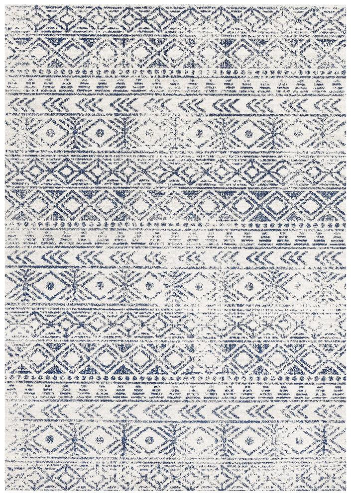 Avoca 453 White Blue Wash Modern Rug - Rugs Express