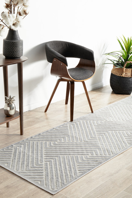 Flo Centro Silver Runner | Online Rug Store