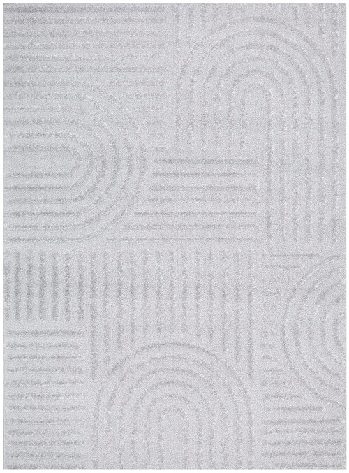 Sato Swirl Design Silver Rug - Rugs Express