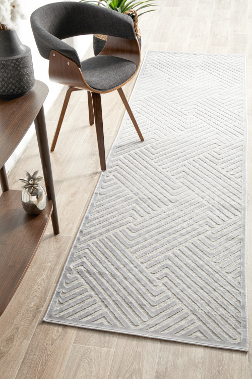 Flo Centro Silver Runner | Online Rug Store