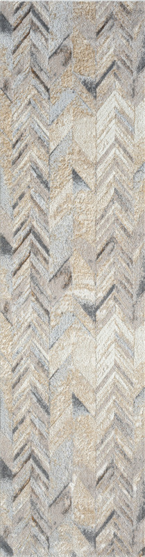 Amira Chevron Stone Runner - Rugs Express