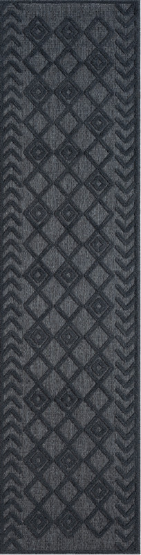 Carlie Tribal Charcoal Runner | Hallway Rugs