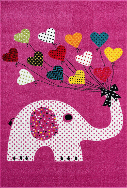 Calippo Pink Elephant Rug | Shop Kids Rugs Online