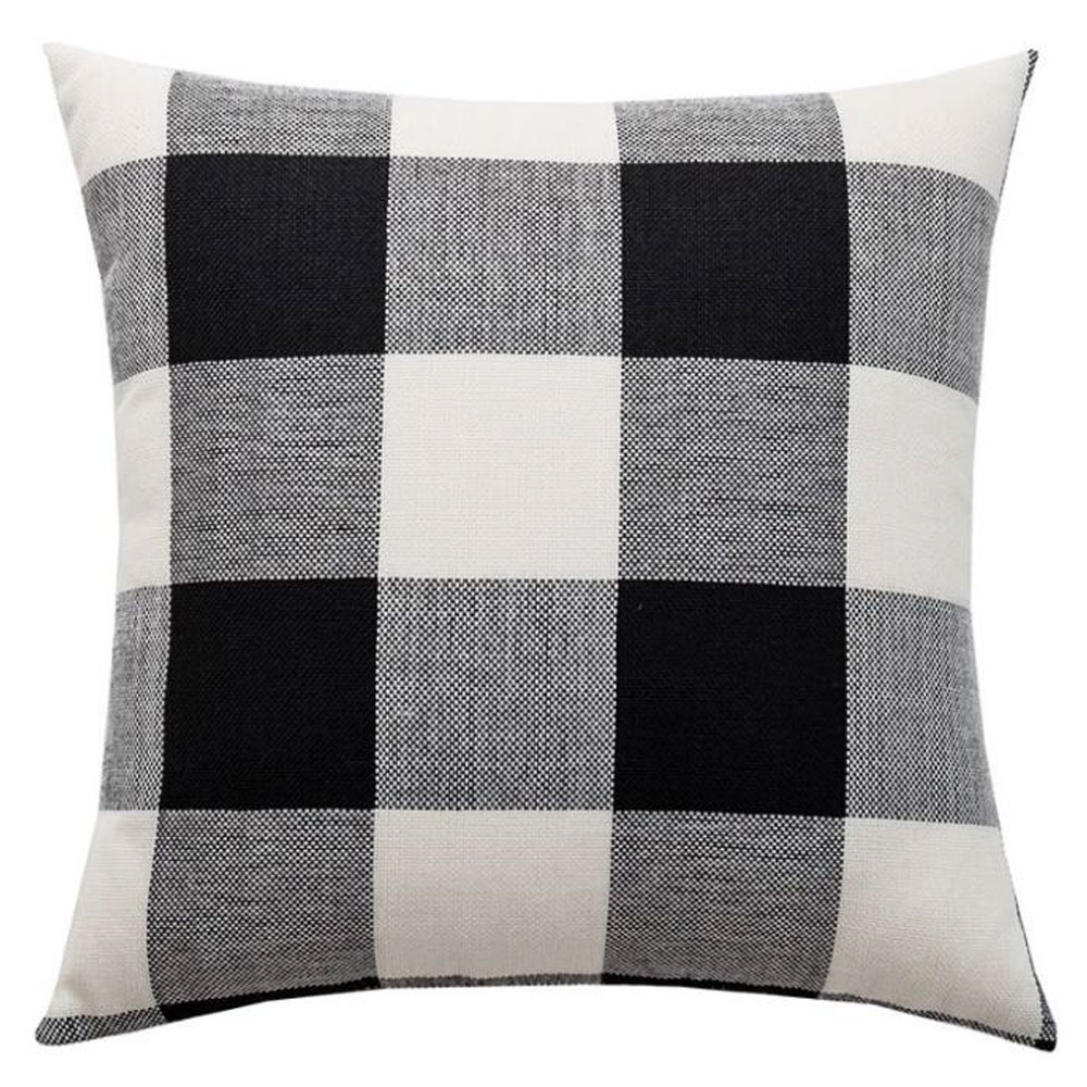Cotton Canvas Check Cushion Cover by Briarwood Cottage - queenb