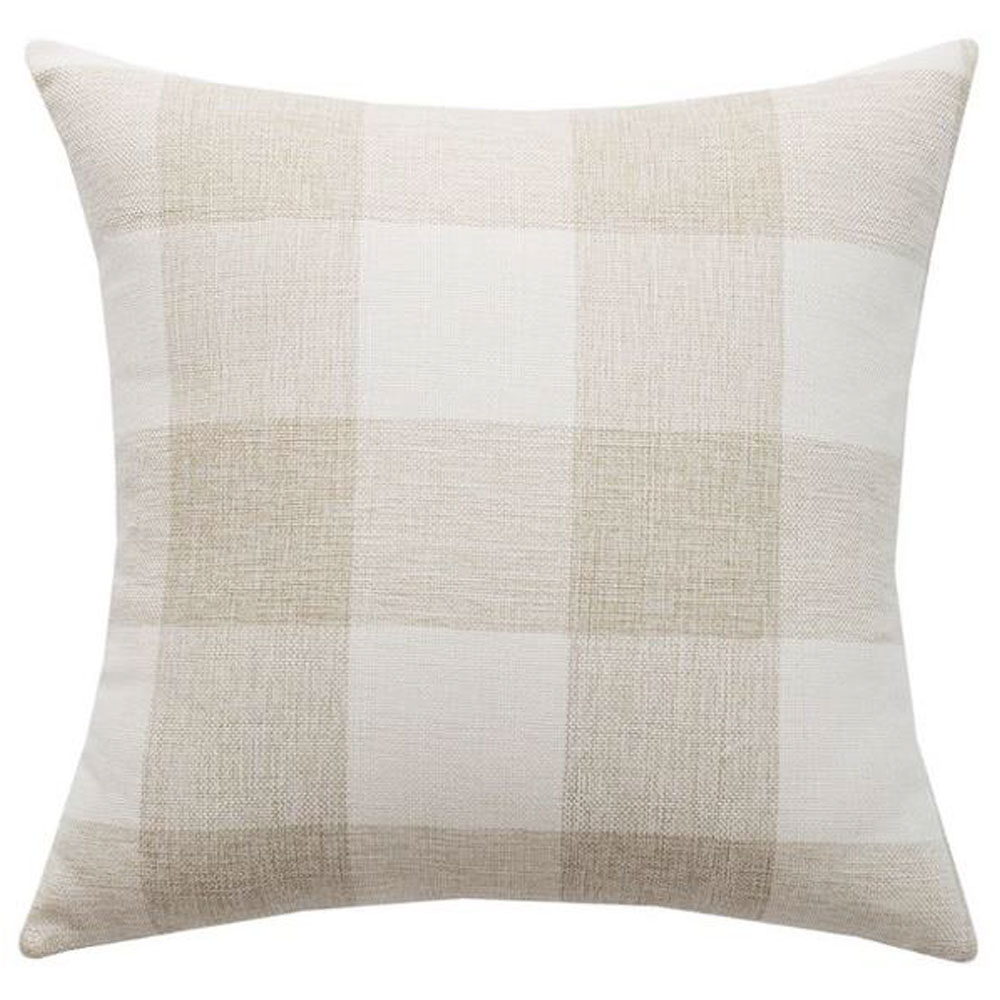 Cotton Canvas Check Cushion Cover by Briarwood Cottage - queenb
