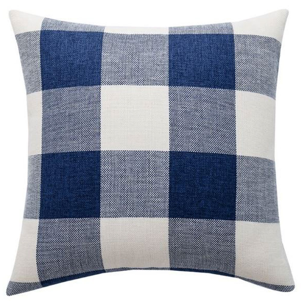 Cotton Canvas Check Cushion Cover by Briarwood Cottage - queenb
