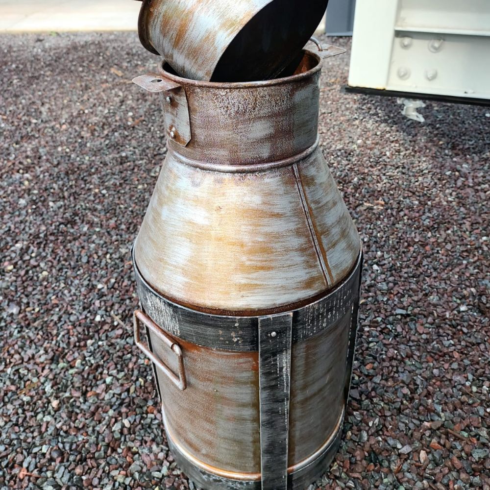 Shop Online Iron Milk Can by Backyard | Quality Home Décor