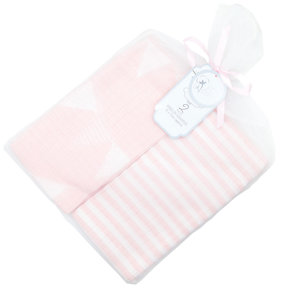 Set of 2 Muslin Wraps by Baby Bow - queenb