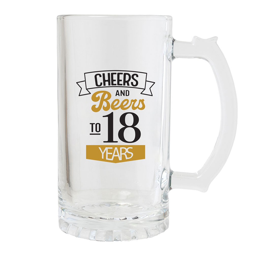 Shop Sip Celebration 18th Beer Glass by Splosh | Support Small New ...