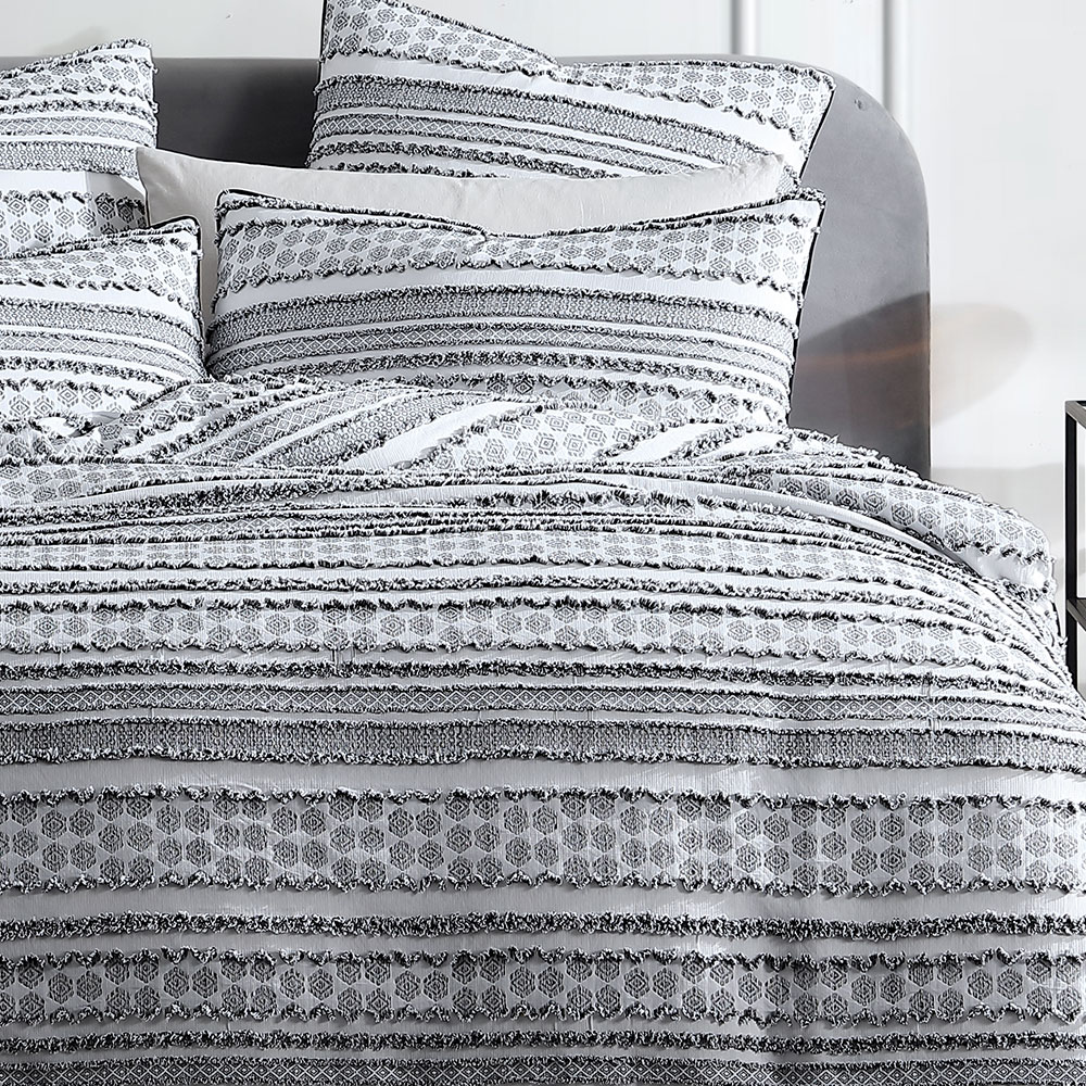 Zanda Smoke Duvet Cover Set by Platinum Collection | queenb.co.nz | Buy Now